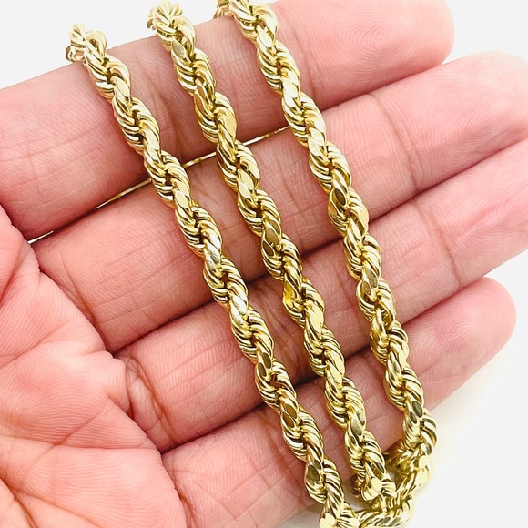 Jewelry | 1k Gold Real Rope Chain | Poshmark